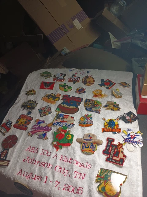 32 VTG 90S Lapel Pin Lot Fast pitch Softball So Cal Lola Bunny Tigger ...