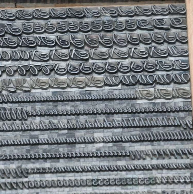 POLICE DE CARACTÈRES BOULEVARD plomb lettres typographie imprimerie ...