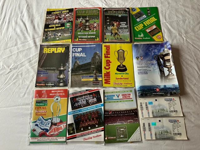 10 X VARIOUS 1981-87 Wembley Cup Final + 1 x Play Off Final Official ...