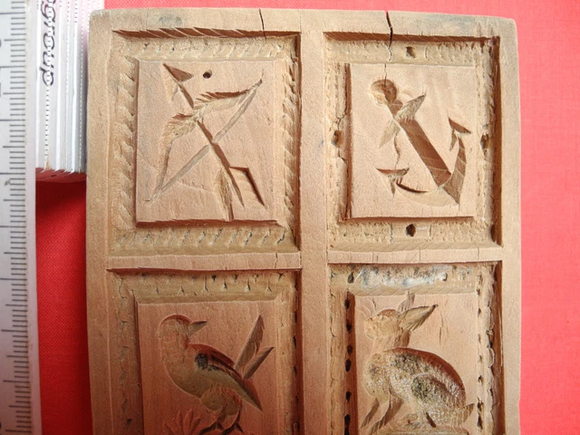 BÄCKER ANTIKE SPRINGERLE Model Holzmodel Backform Spekulatius Form 8 ...