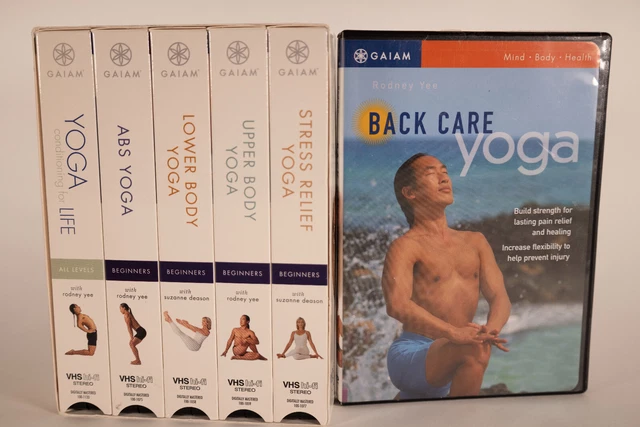 GAIAM LIVING YOGA VHS Tape Set With Rodney Yee and Suzanne Deason + DVD ...