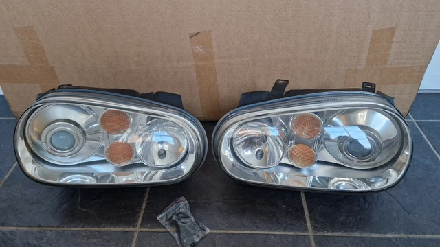 VW GOLF MK4 Genuine Gen1 Xenon headlights R32, V5, V6 4MOTION, Gti £250 ...