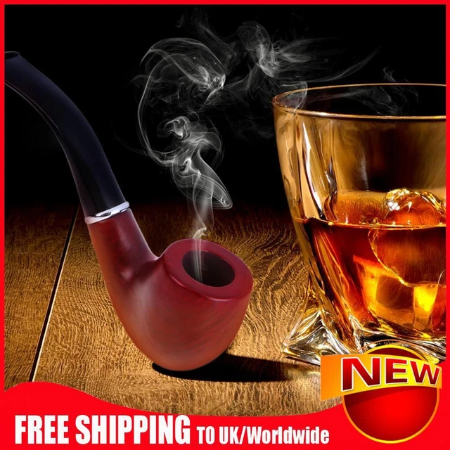 RETRO SMOKING PIPE with Pipe Rack Cigarette Pipes Reusable for Tobacco ...