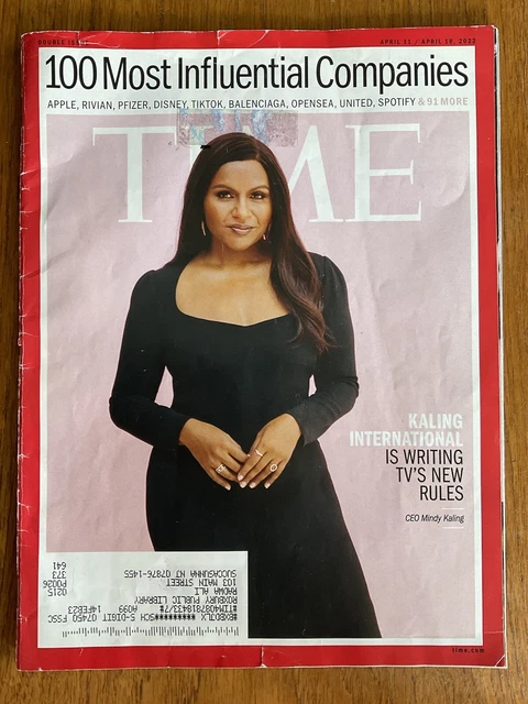 TIME MAGAZINE 2022 Apr 11/18~Mindy Kaling~100 most influential ...