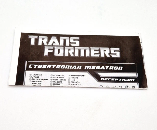 HASBRO TRANSFORMERS GENERATIONS Cybertronian Megatron instructions ...