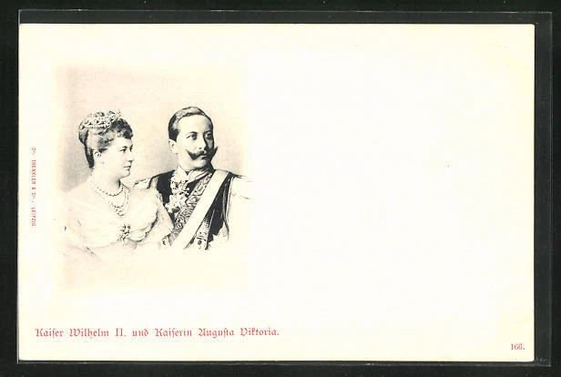 KAISER WILHELM II. und Kaiserin Augusta Victoria im Portrait ...