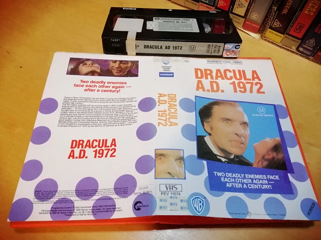 DRACULA A.D. 1972 - RARE Warner Home Video Rental Shop 1st Issue on Vhs - HORROR $53.05 ...