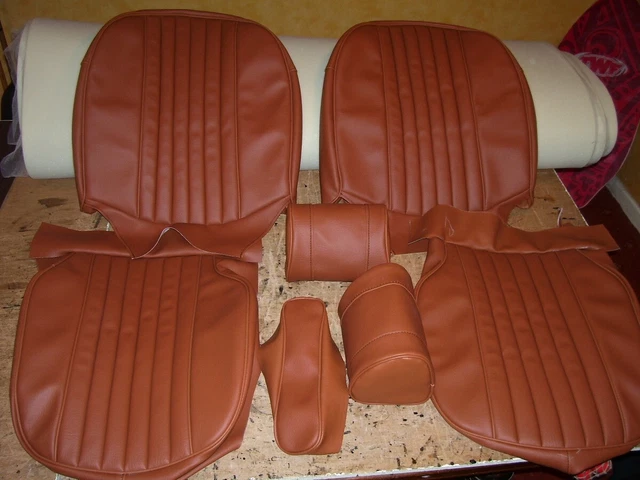 MGB ROADSTER SEATS COVERS autumn vinyl + headrest covers...FITS seats ...