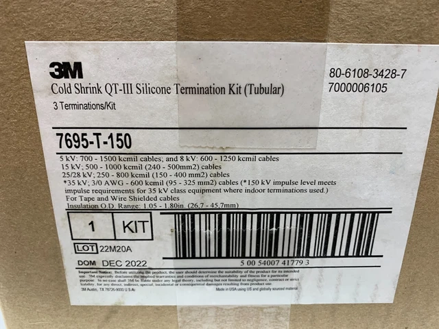 3M 7622-T-110 - Cold Shrink QT-III Termination Kit $662.03 - PicClick CA