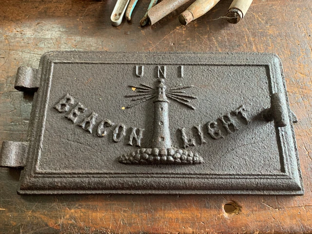 ANTIQUE UNI BEACON Light Cast Iron Stove Door,Replacement Stove ...