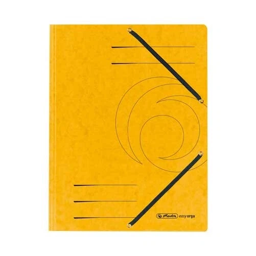 HERLITZ EINSCHLAGMAPPE COLORSPAN Gelb Sammelmappe Gummizugmappe ...