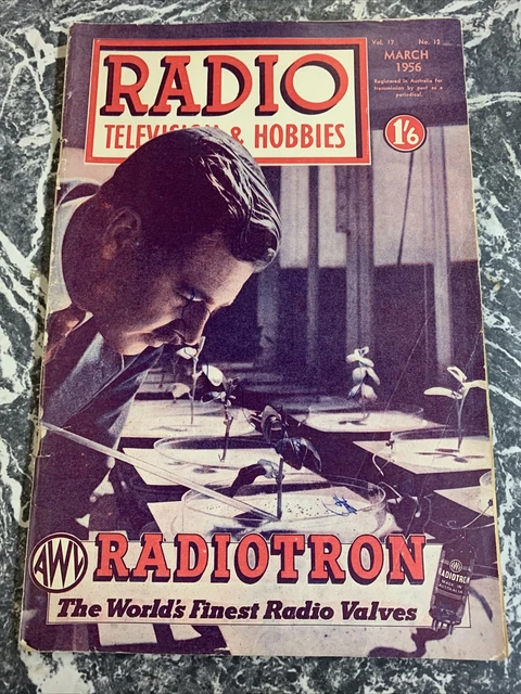 VINTAGE RADIO HOBBIES Television Science Advertisement Photo 1955 $8.50 ...