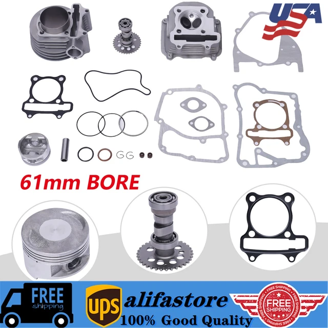 FOR GY6 150CC 200cc Big Bore Kit Set Cylinder Head Piston Gasket Set 61mm 170cc $93.04 - PicClick CA