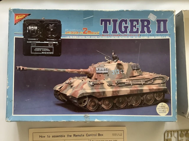 RARE, VINTAGE NICHIMO 1:35 Scale German WW2 Tiger II Tank. PARTS ...