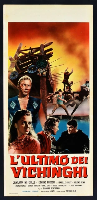 AFFICHE L'ULTIMO DES Vikings Cameron Mitchell Edmund Purdom 1961 N03 ...