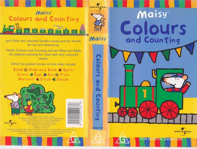 MAISY COLOURS AND Counting Vhs Video Pal~ A Rare Find In Excellent ...