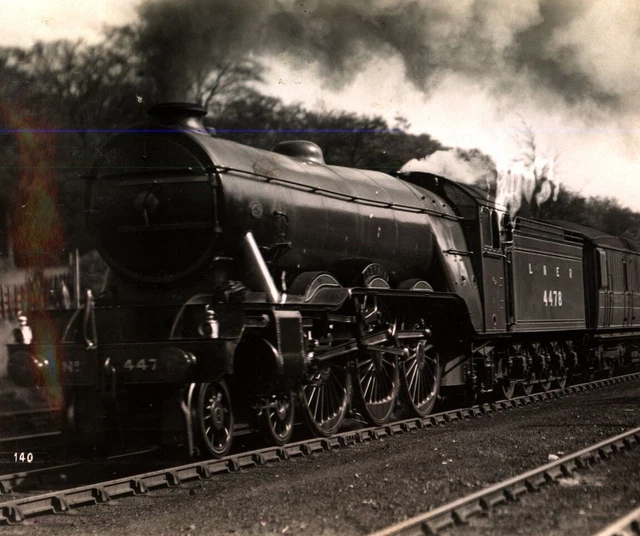 LNER 4478 4-6-2 locomotive steam train Railway RPPC postcard vintage ...