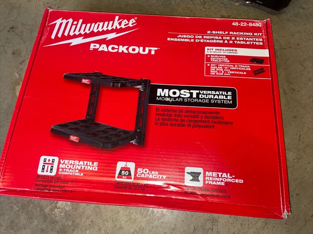 MILWAUKEE 48-22-8480 PACKOUT Heavy Duty Racking Kit w/ 50 Pound ...