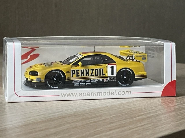 SPARK SJ163 NISSAN Skyline GT-R R34 1999 #1 Pennzoil JGTC GT500 1/43 ...