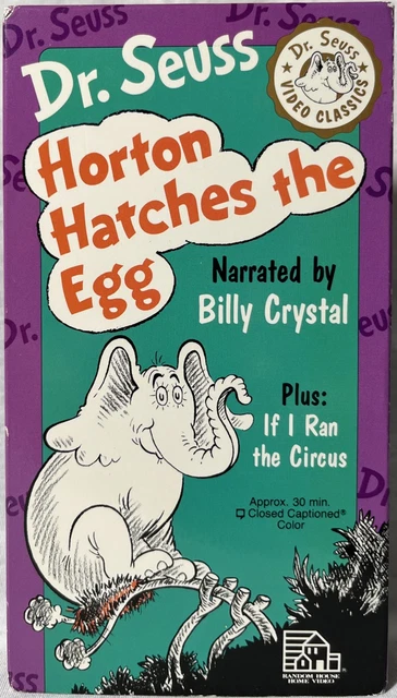DR. SEUSS HORTON Hatches the Egg VHS Narrated by Billy Crystal Random ...