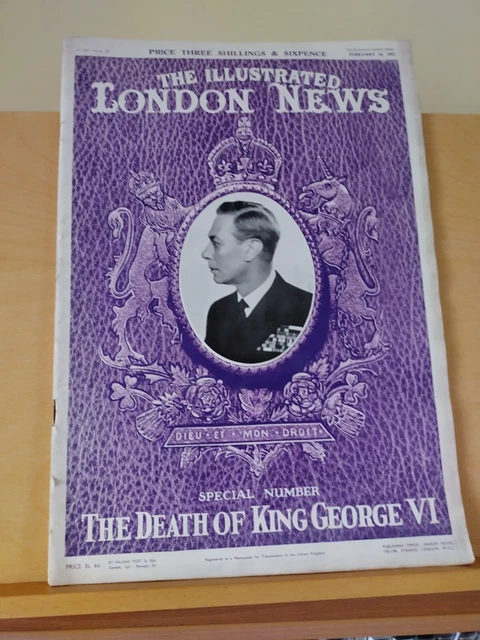 DEATH OF KING George VI - Illustrated London News 16th February 1952 £ ...
