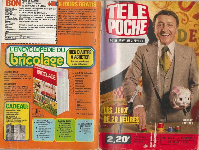 TELE POCHE 1978 N°624 Complet - Les Jeux De 20 Heures EUR 10,00 ...