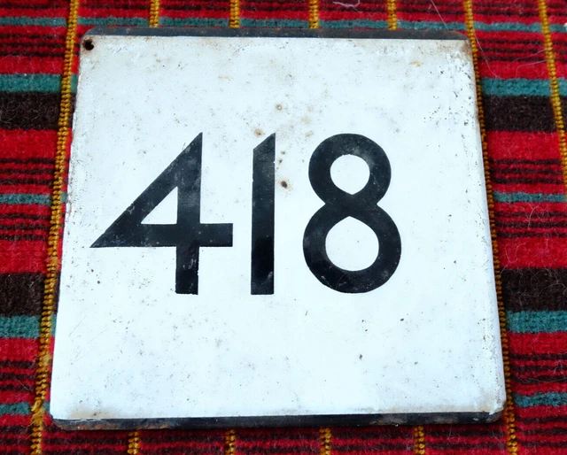 LONDON TRANSPORT ENAMEL BUS STOP E-PLATE for ROUTE 418 £42.50 - PicClick UK