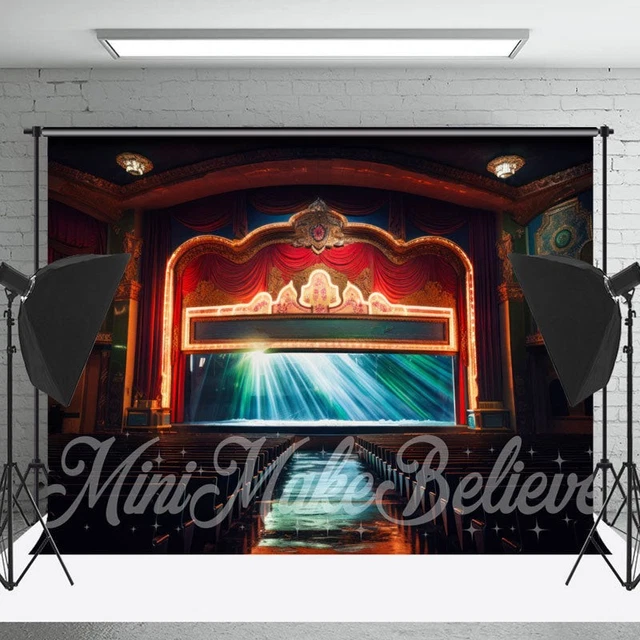 DIM GRAND THEATER Stage Red Green Light Backdrop $35.95 - PicClick AU