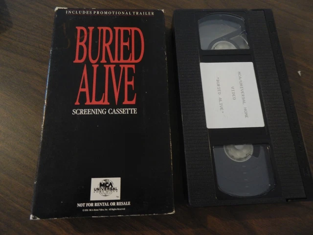 BURIED ALIVE VHS Horror Screener Demo 1991 Tv Jennifer Jason Leigh ...