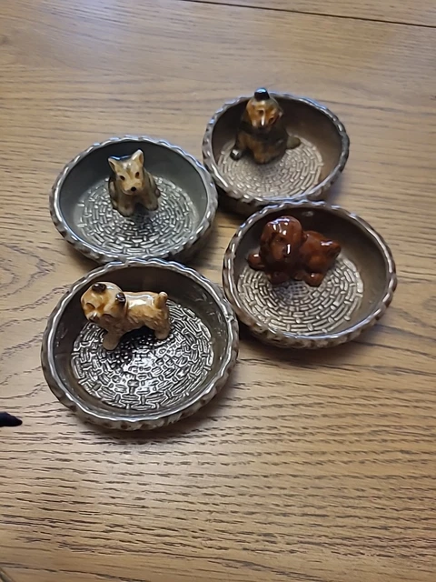 WADE PIN TRAYS Puppies In A Basket Bundle of Four Excellent Condition £ ...