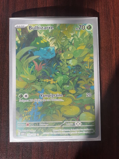 CARTE POKEMON BULBIZARRE 166/165 Secrète Rare Full Art EV3.5 MEW 151 FR ...