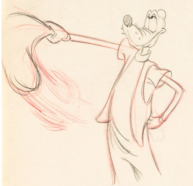 RARE WALT DISNEY Goofy 1940s Animation Prod Drawing £185.27 - PicClick UK