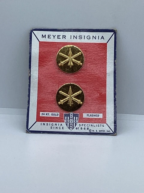 US ARMY AIR Defence Artillery Collar Insignia Kit 24KT Gold Flashed ...