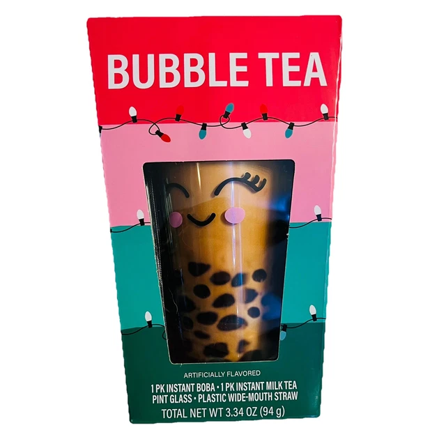 BUBBLE TEA KIT Gift Set, Boba, Milk Tea Reusable Glass Wide Straw Cute ...