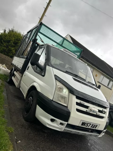 2007 Ford Transit Tipper White Single Cab Van Mwb 2 4 Long Mot Caged St