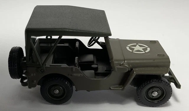 SOLIDO FRANCE MILITARY Vehicle Jeep Willys 1:43 Scale Vintage Green ...
