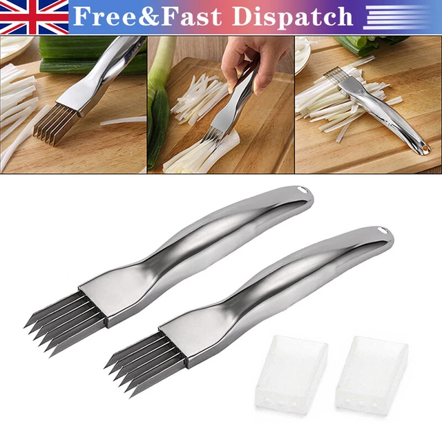 2X SCALLION SPRING Onion Vegetable Shredder Slicer Cutter Peeler ...