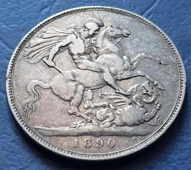MONETA SILVER COIN Gran Bretagna Great Britain Queen Victoria Corona ...