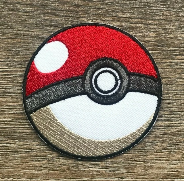 POKEBALL PATCH AUFNÄHER Bügelbild Pokemon Pikachu Comic Serie Japan ...