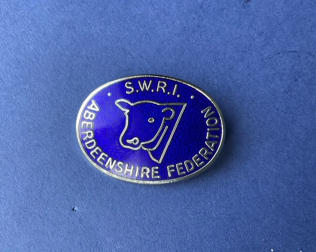 VINTAGE SCOTTISH RURAL WI Womens Institute pin Badge SWRI Aberdeenshire ...