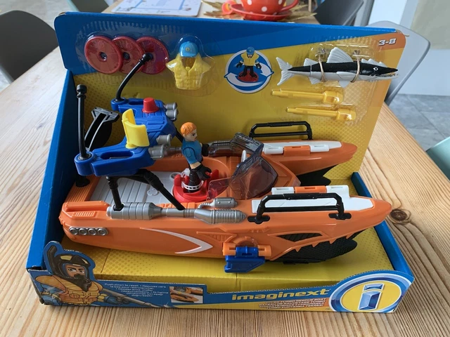 FISHER PRICE IMAGINEXT NEW Deep Sea Rescue Boat Turbo Bath Time Safe ...