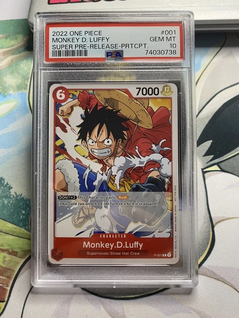 MONKEY D. LUFFY P-001 Super Pre release Participation - One Piece PSA 10 £89.99 - PicClick UK