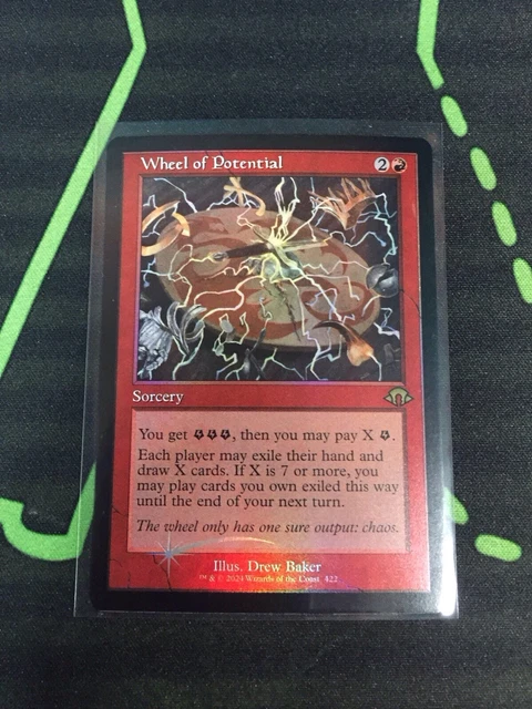 MTG MAGIC THE Gathering Wheel Of Potential Foil Retro Frame Red ...
