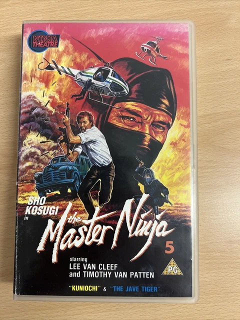 THE MASTER NINJA 5 rare VHS Sho Kusugi ex rental big box working video ...