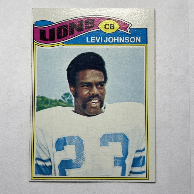 CARTE DE FOOTBALL 1977 Topps Levi Johnson Detroit Lions #43 EUR 2,17 ...
