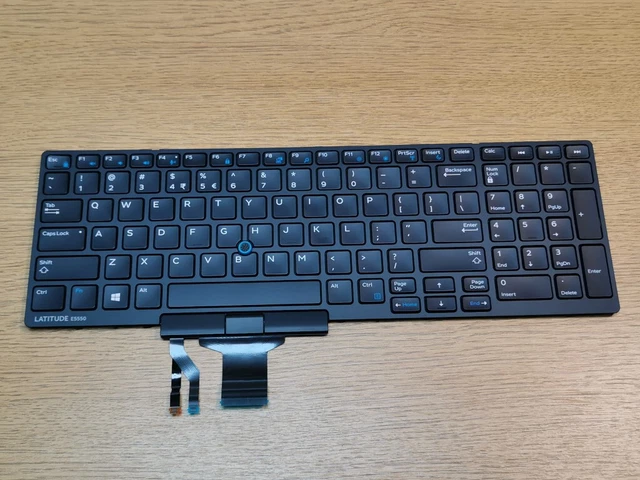 GENUINE DELL LATITUDE E5550 Precision 3510 7510 UK Backlit Keyboard ...