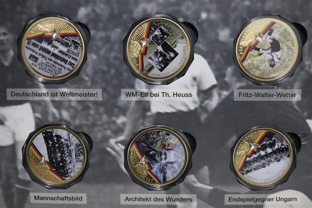 🧭 🇩🇪 GERMANY Folder 12 Medals + Audio (See Video) 1954 World Cup B79 #1 ...