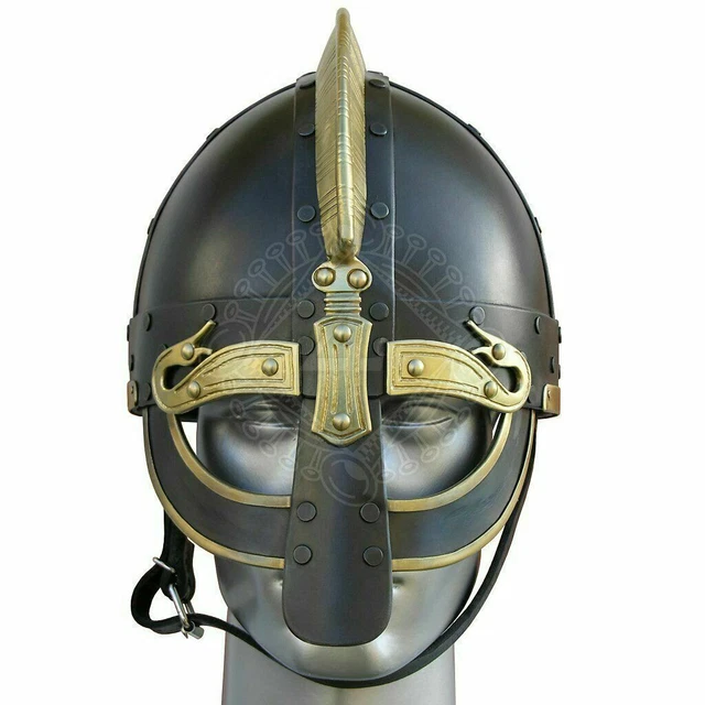 MEDIEVAL VIKING MASK Helmet Norman Armor Nasal Viking Brass Helmet £138 ...