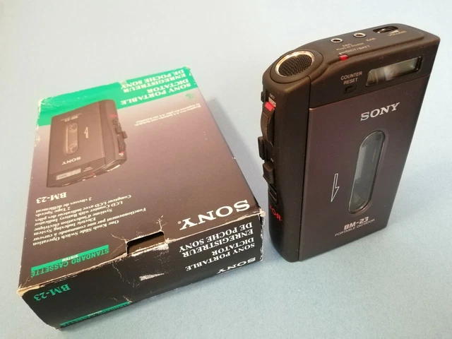 ORIGINAL SONY BM-23 Cassette Voice Recorder Portable Dictator - Made in ...
