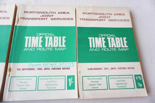 1968 1969 1971 Portsmouth Area Joint Transport Services Bus Trolley ...